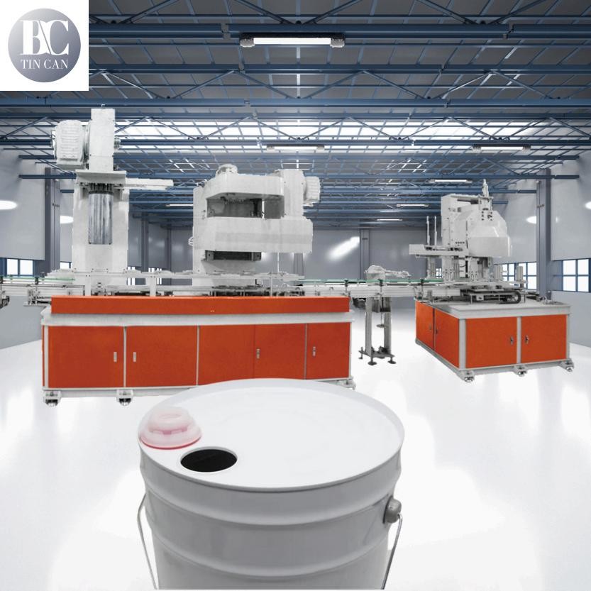 30cpm Pail Making Machine Automatic Can Flanging And Beading With Cover ...